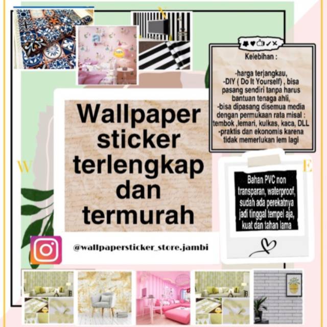 Produk Wallpaper Sticker Store | Shopee Indonesia