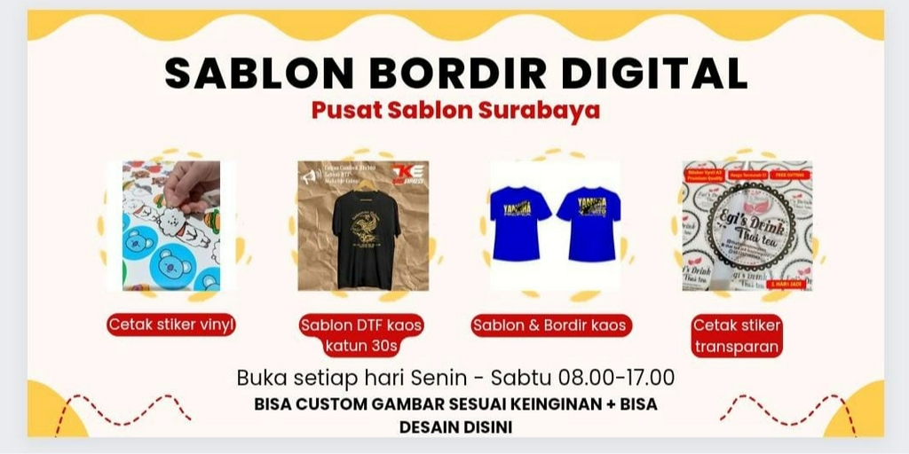 Produk SABLON BORDIR DIGITAL | Shopee Indonesia