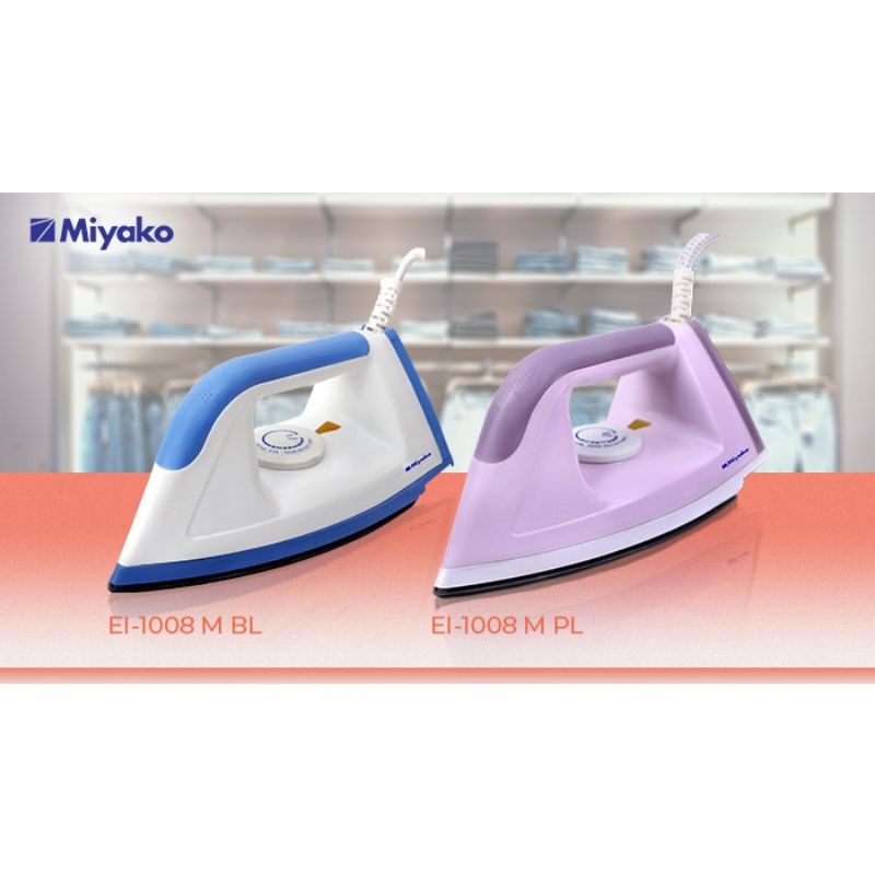 Promo MIYAKO EI-1008 M BL / PL Setrika Gosokan Dry Iron Diskon 16% di ...