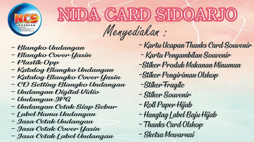 Produk Nida Card Sidoarjo | Shopee Indonesia