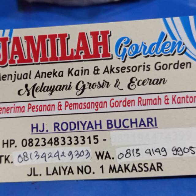 Produk Toko Jamilah Gorden Makassar | Shopee Indonesia