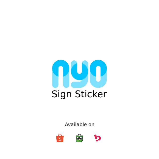 Produk NYO SIGNSTICKER | Shopee Indonesia