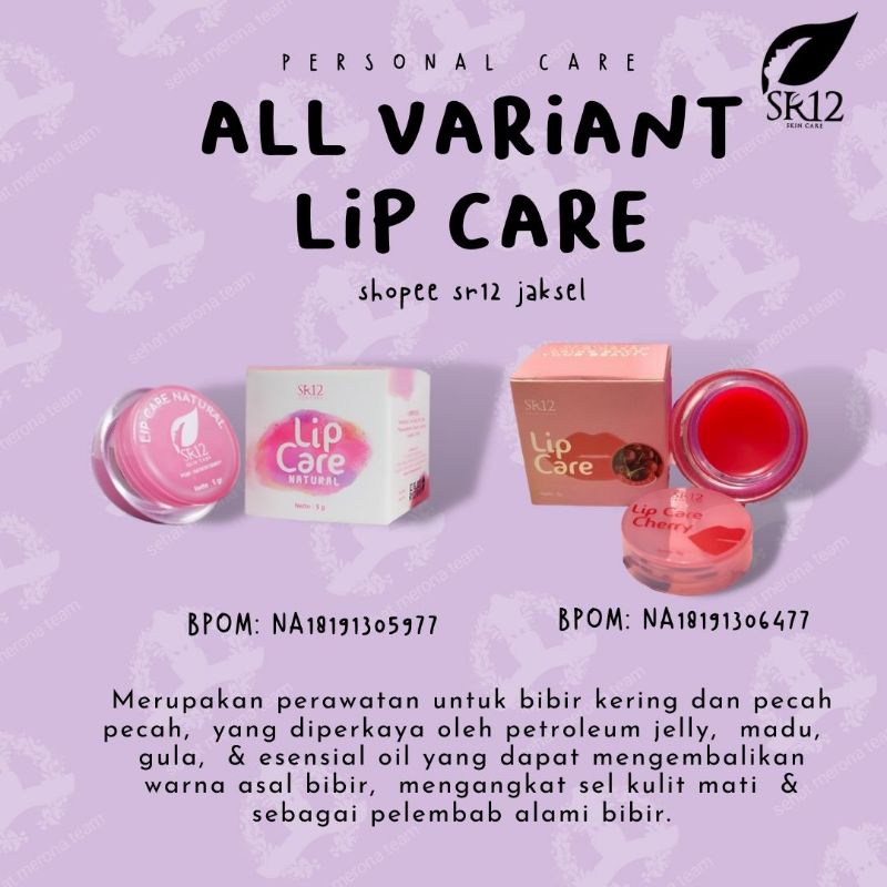 Lip Care SR12 Rahasia Untuk Bibir Sehat dan Menawan