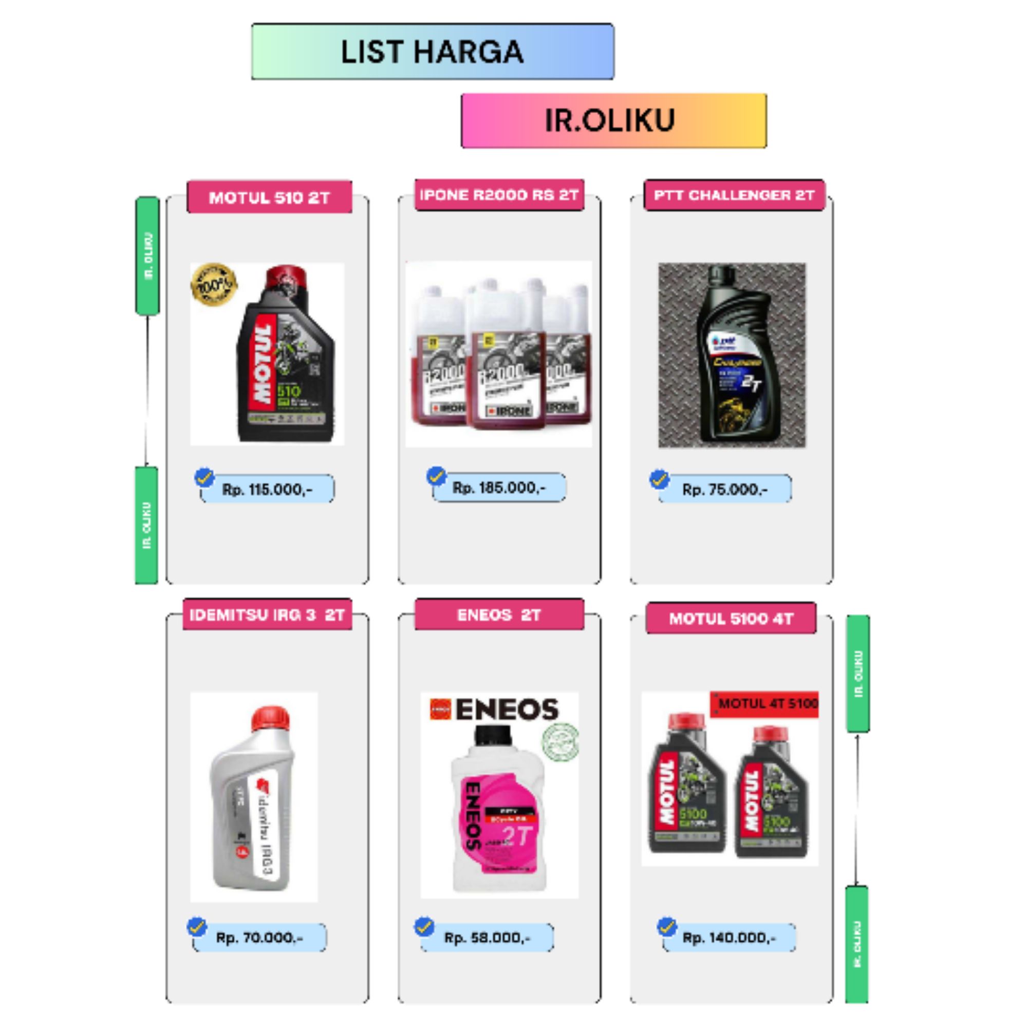 Produk I.R Oli Ku | Shopee Indonesia