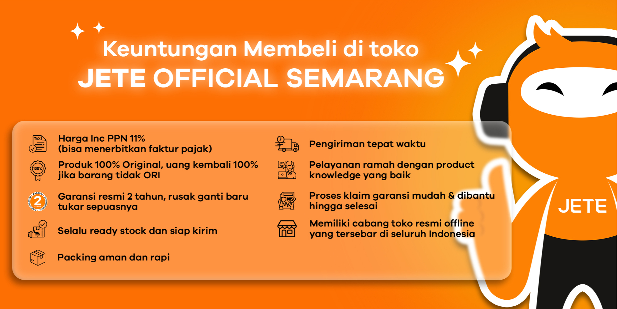 Toko Online JETE Authorized Store Semarang | Shopee Indonesia