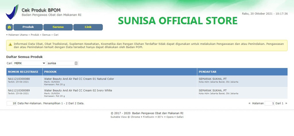 Produk Sunisa Official Store | Shopee Indonesia