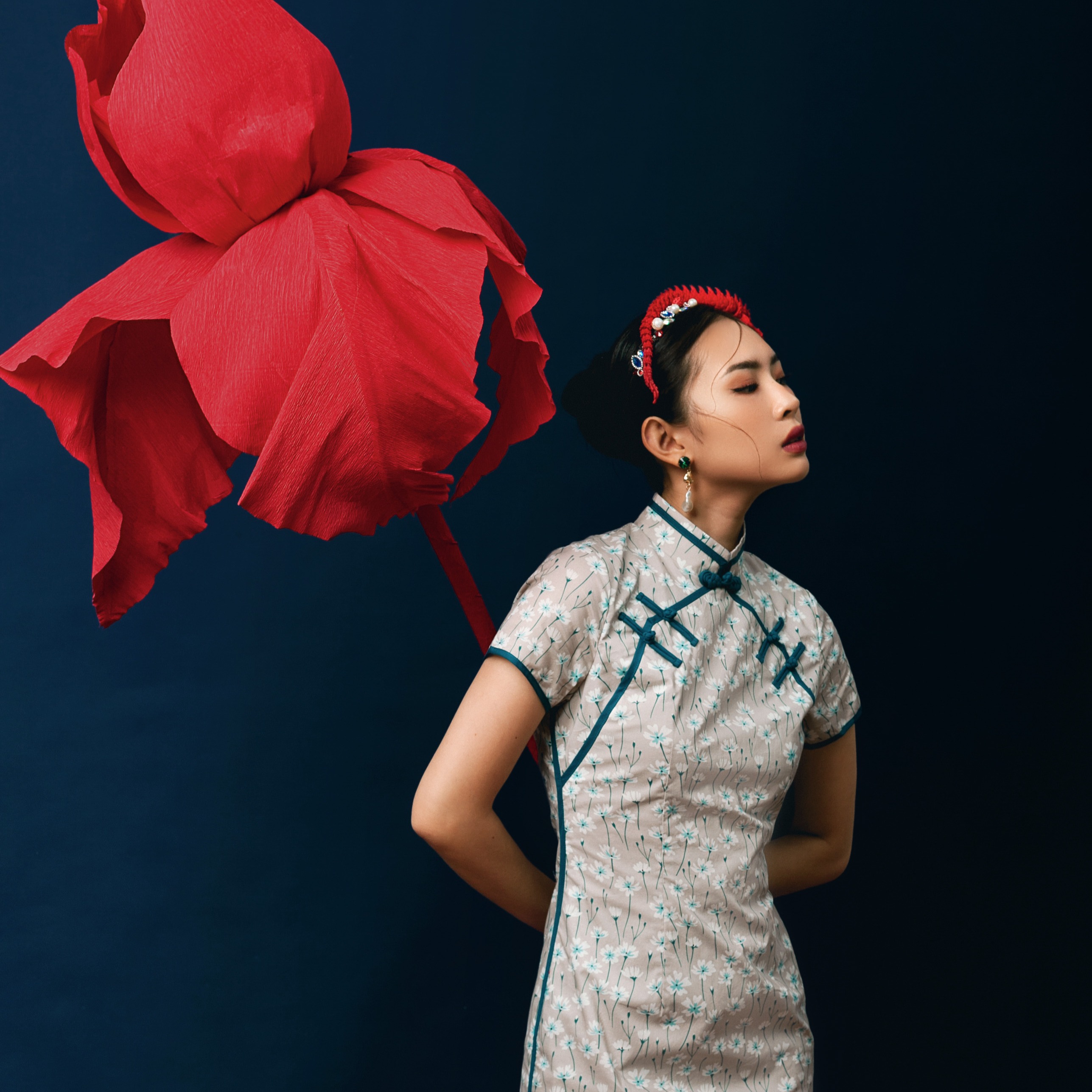 Produk Mandarin Peony Cheongsam | Shopee Indonesia