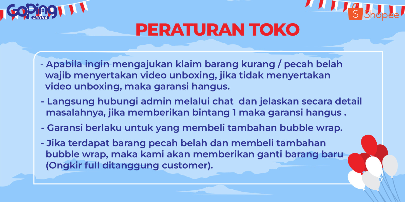 Produk GoPing Living | Shopee Indonesia