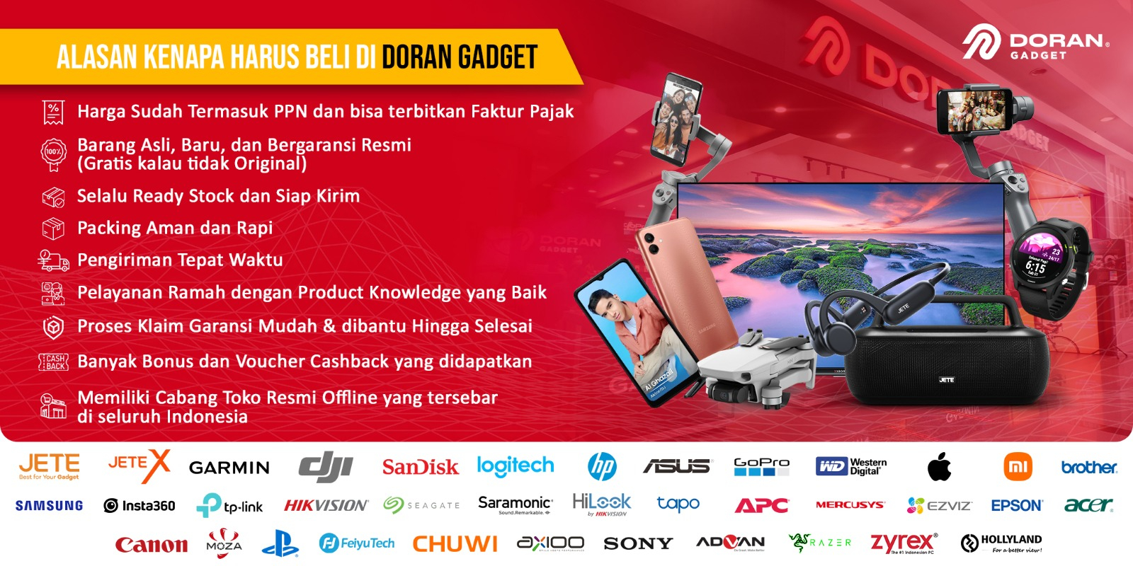 Toko Online Doran Gadget Authorized Store Bali | Shopee Indonesia