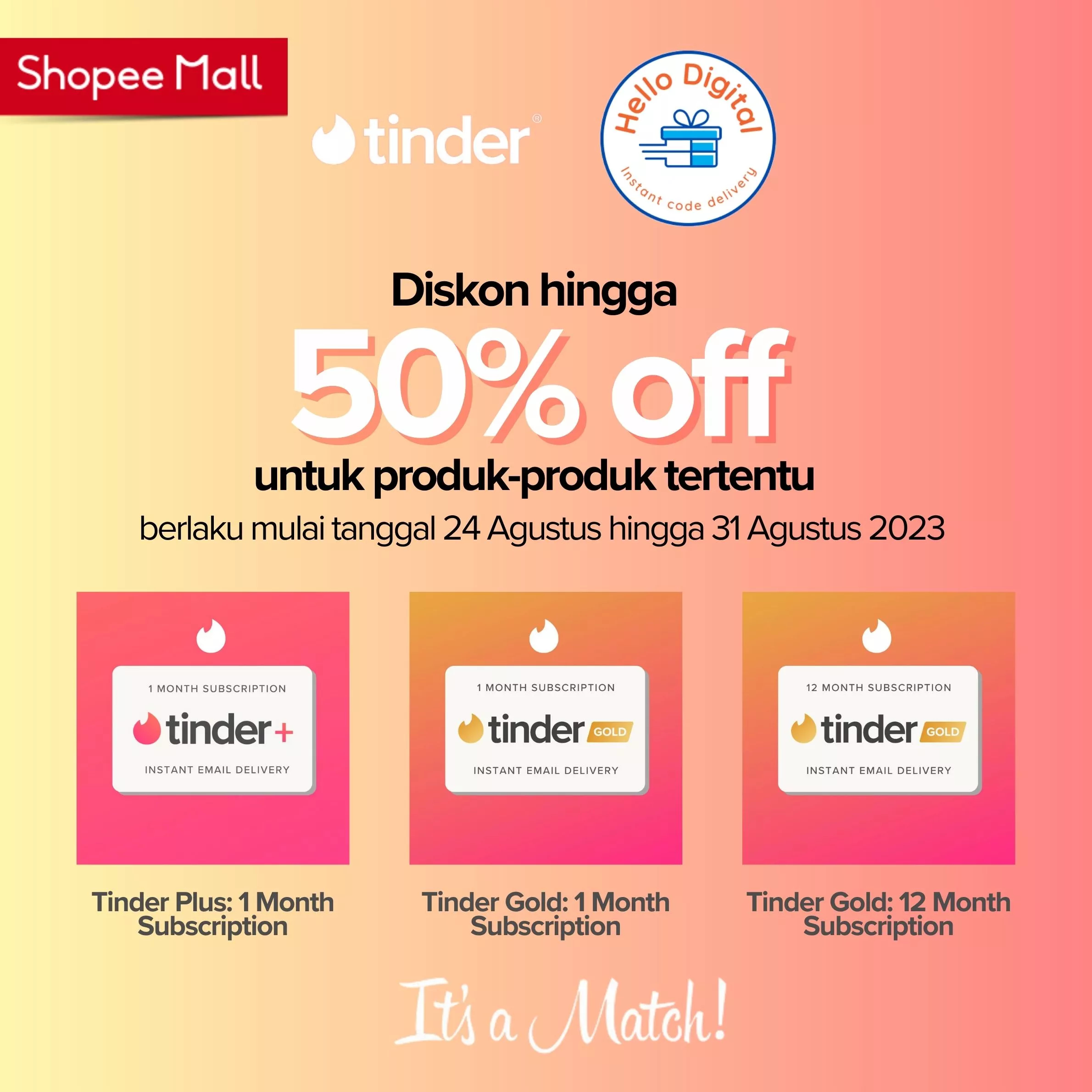 Toko Online Tinder Official Shop | Shopee Indonesia