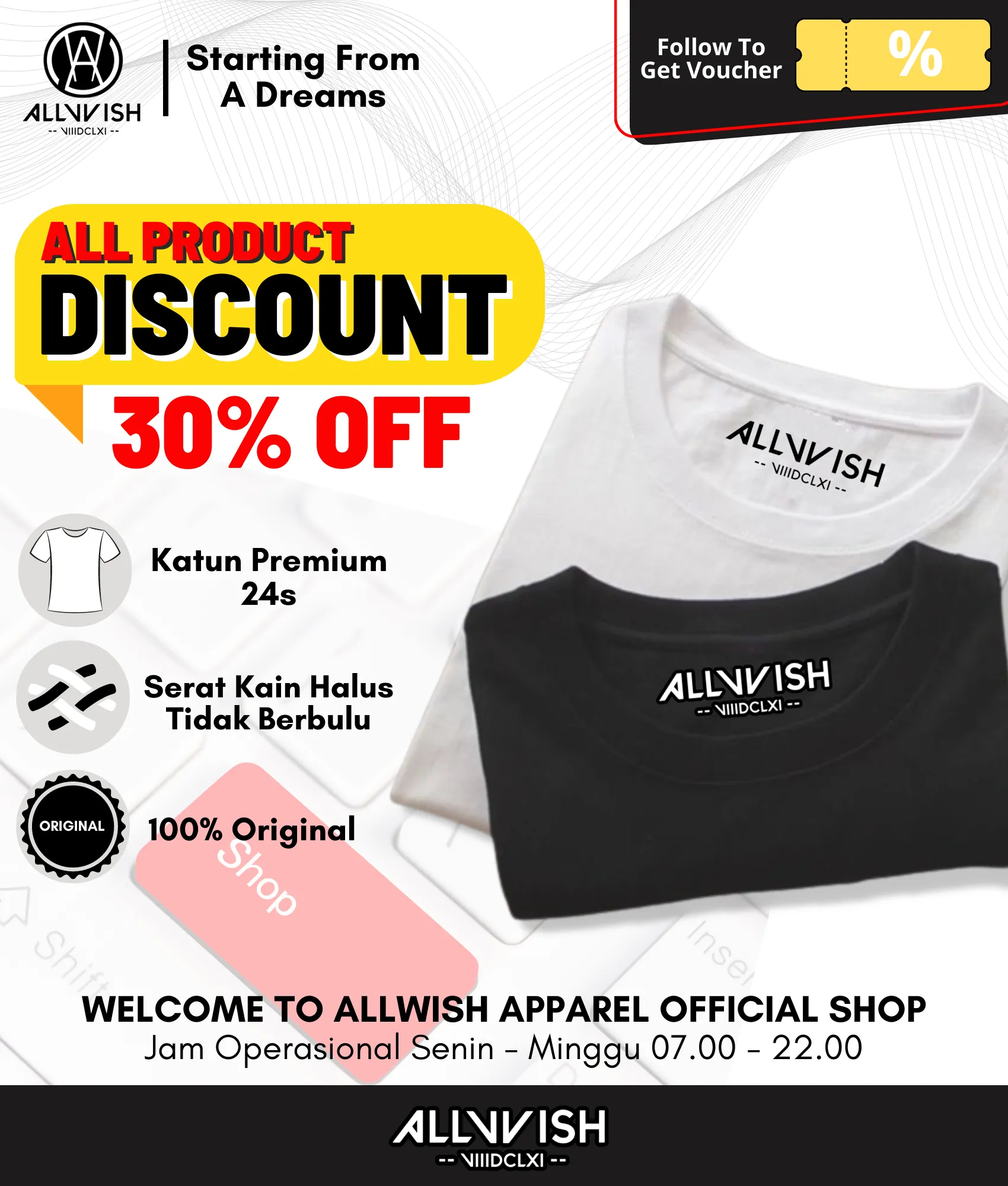 Produk Allwish Apparel Official Shop | Shopee Indonesia