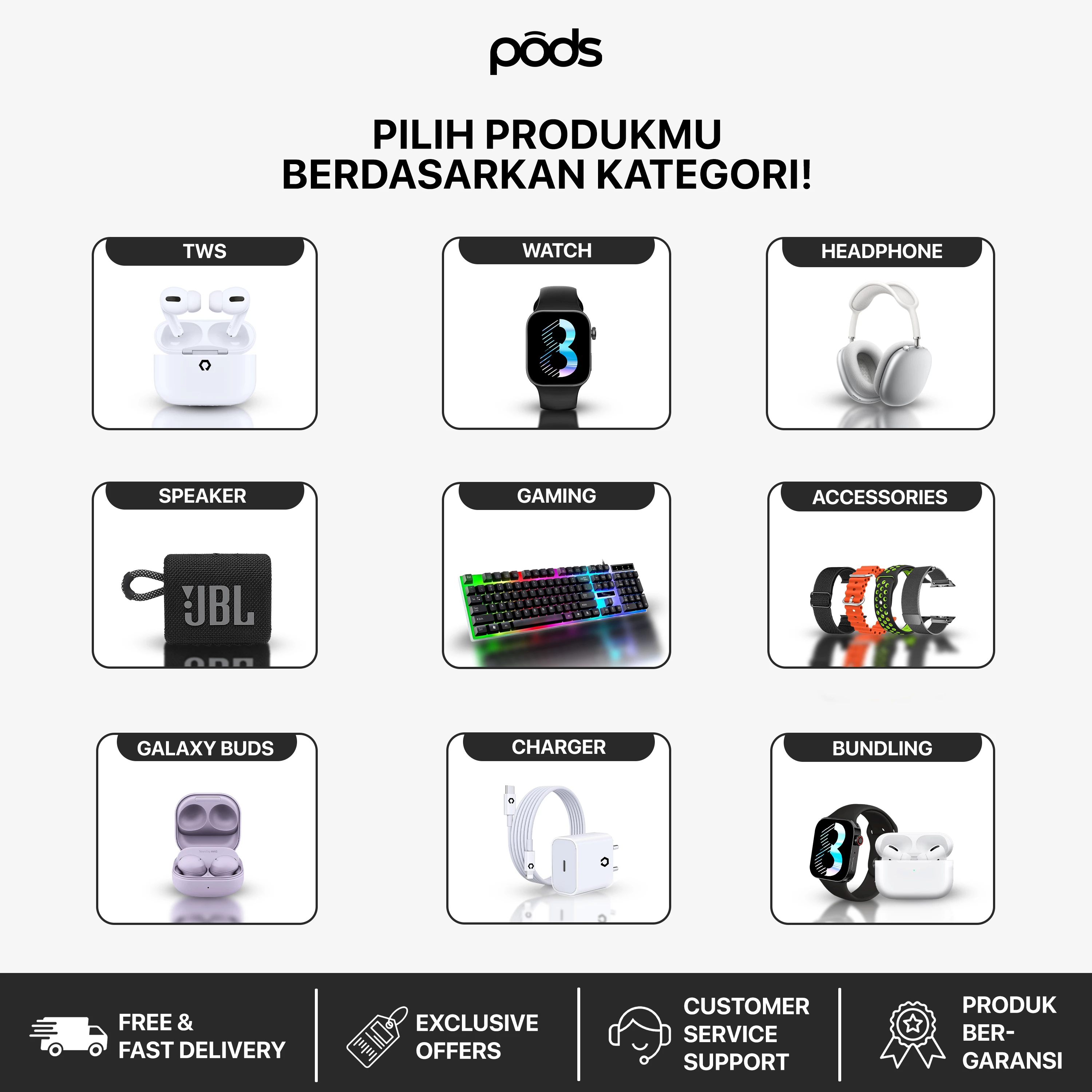 Produk Pods Indonesia Official Mall | Shopee Indonesia