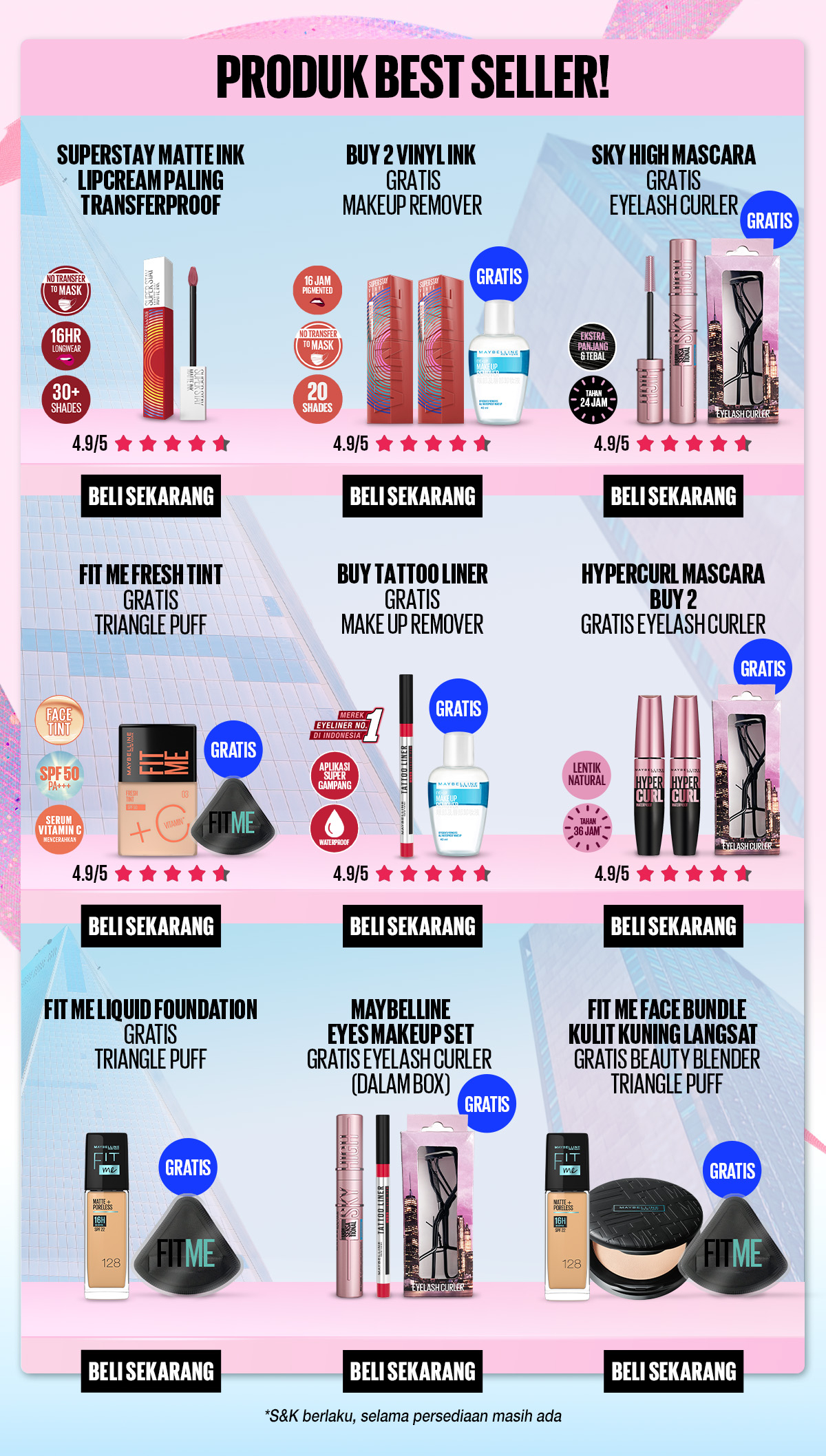 Toko Online Maybelline Indonesia Official Store - Produk Resmi ...