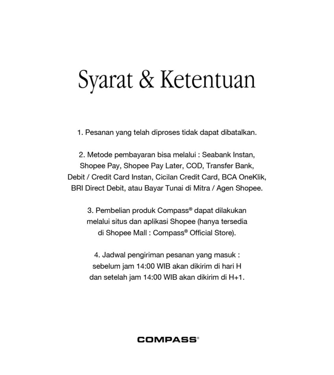 Toko Online Compass Official Store | Shopee Indonesia