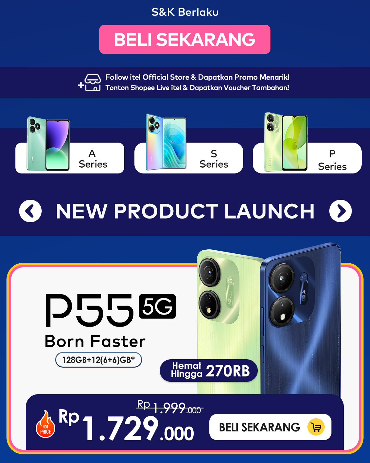 Toko Online Itel Official Shop | Shopee Indonesia