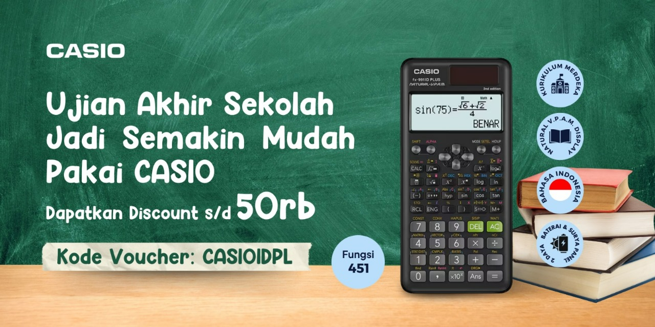 Toko Online Casio Calculator Official Shop | Shopee Indonesia