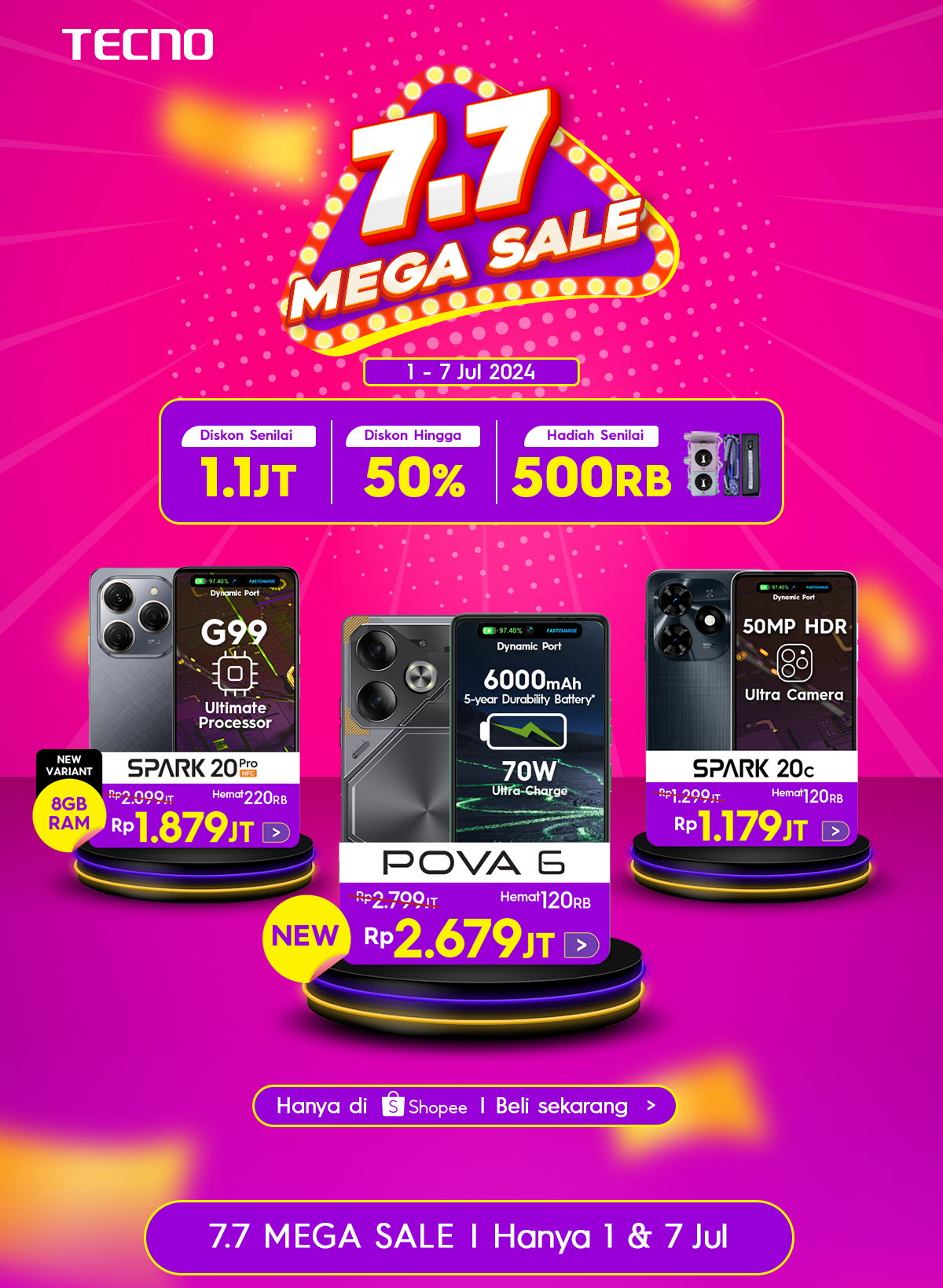 Toko Online TECNO Official Store | Shopee Indonesia