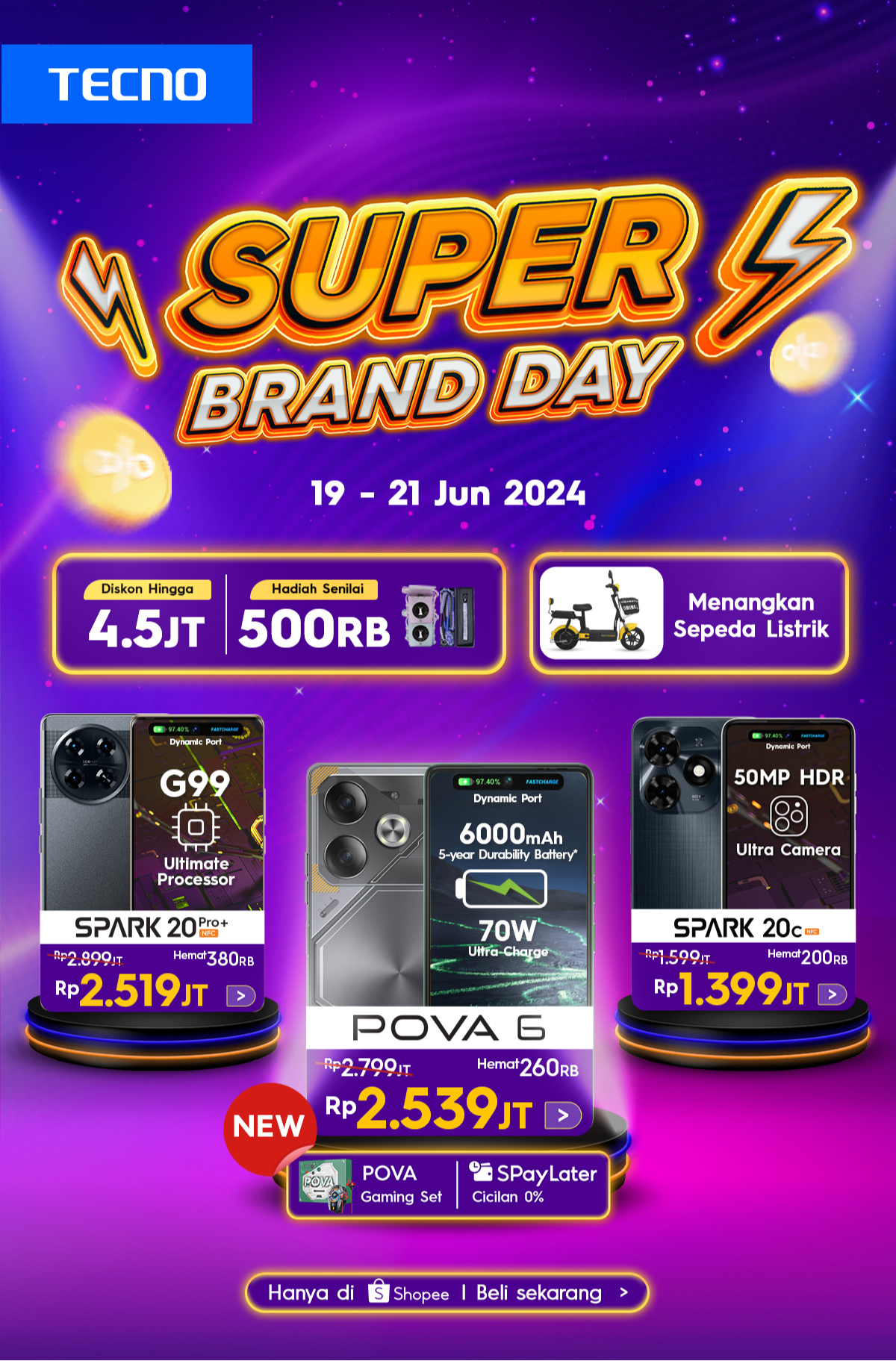 Toko Online TECNO Official Store | Shopee Indonesia