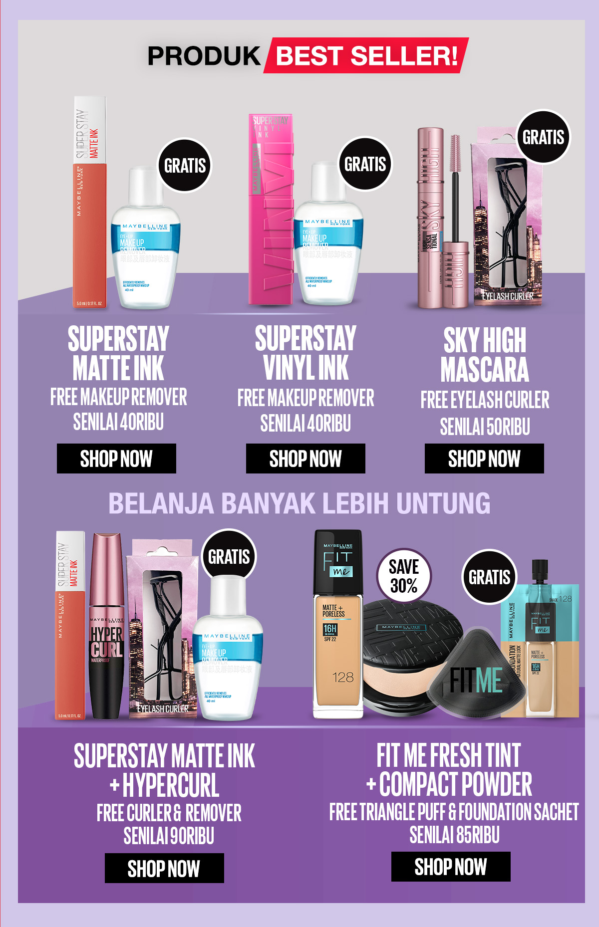Toko Online Maybelline Indonesia Official Store - Produk Resmi ...