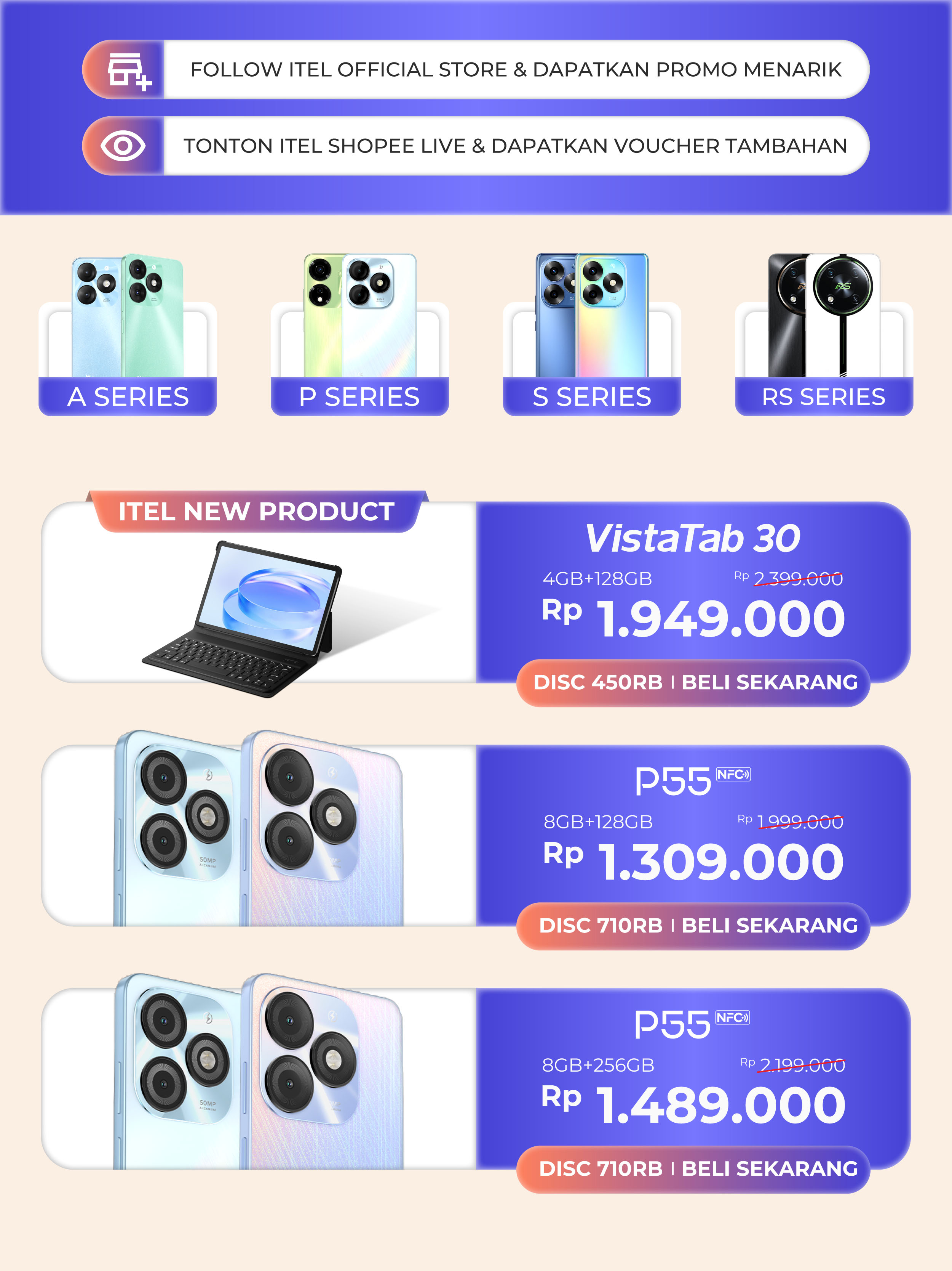 Toko Online Itel Official Shop | Shopee Indonesia