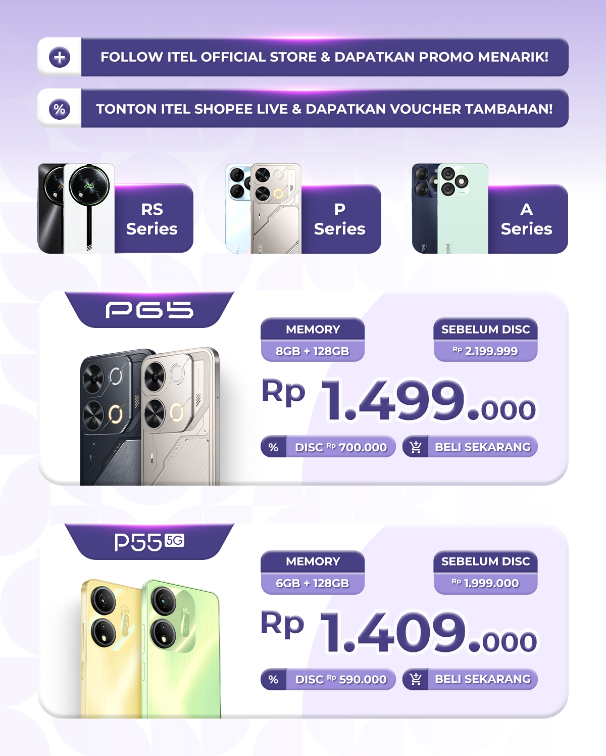 Toko Online Itel Official Shop | Shopee Indonesia