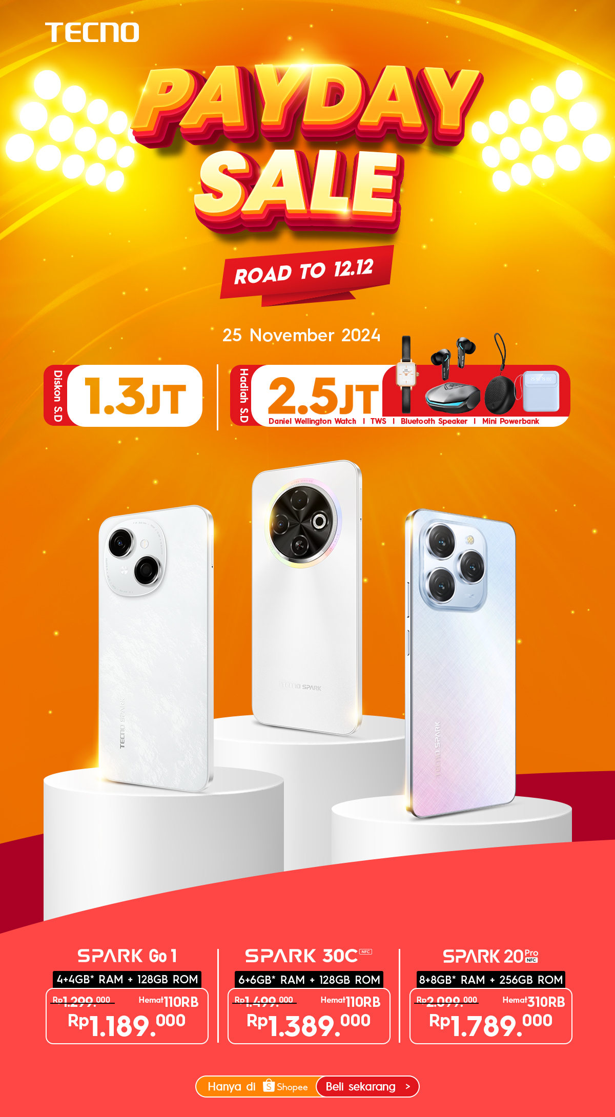 Toko Online TECNO Official Store | Shopee Indonesia