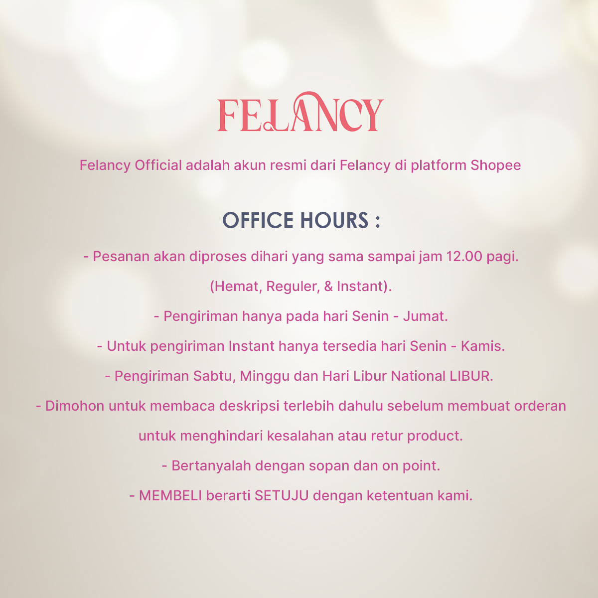 Toko Online FELANCY OFFICIAL SHOP | Shopee Indonesia