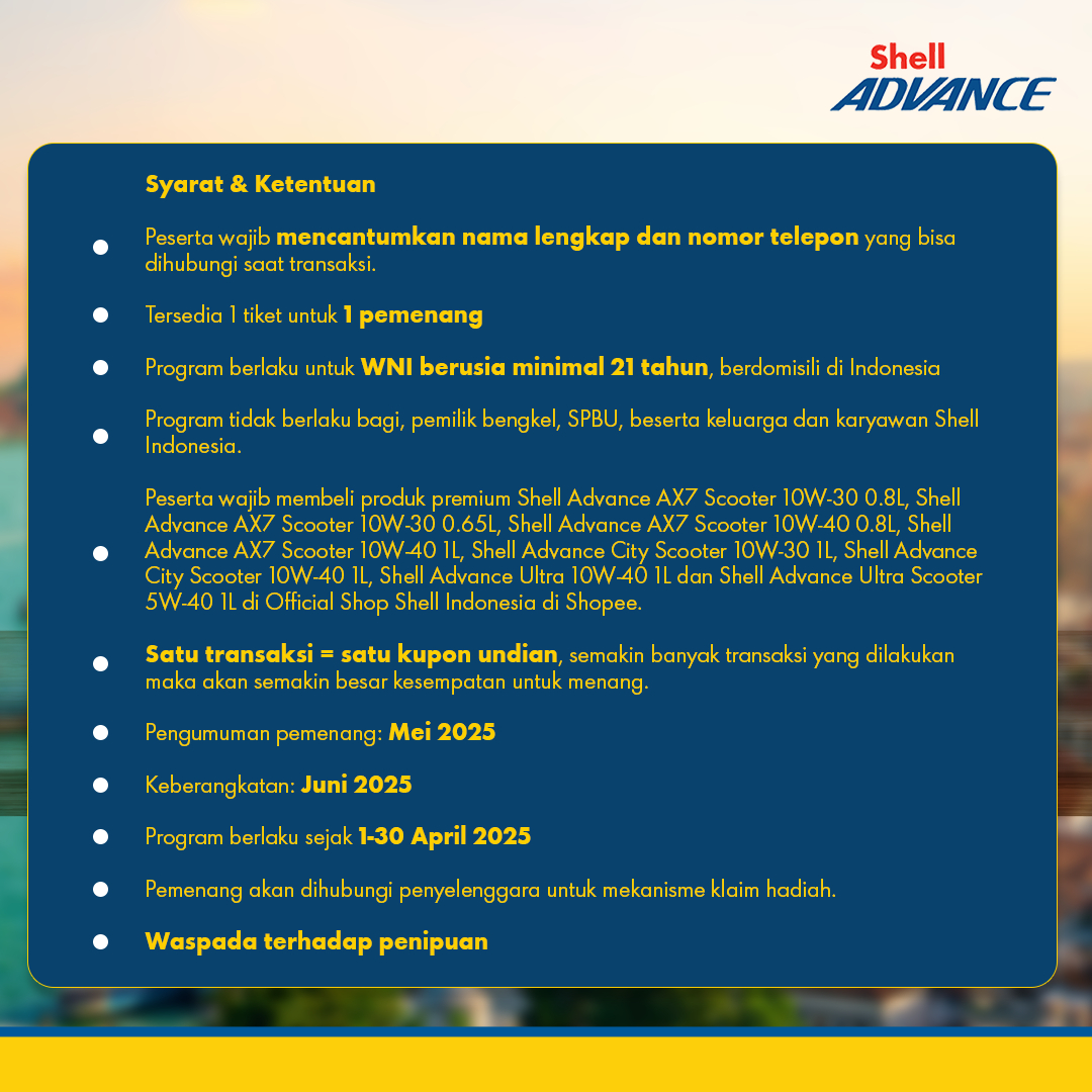 Toko Online Shell Indonesia Official Shop | Shopee Indonesia