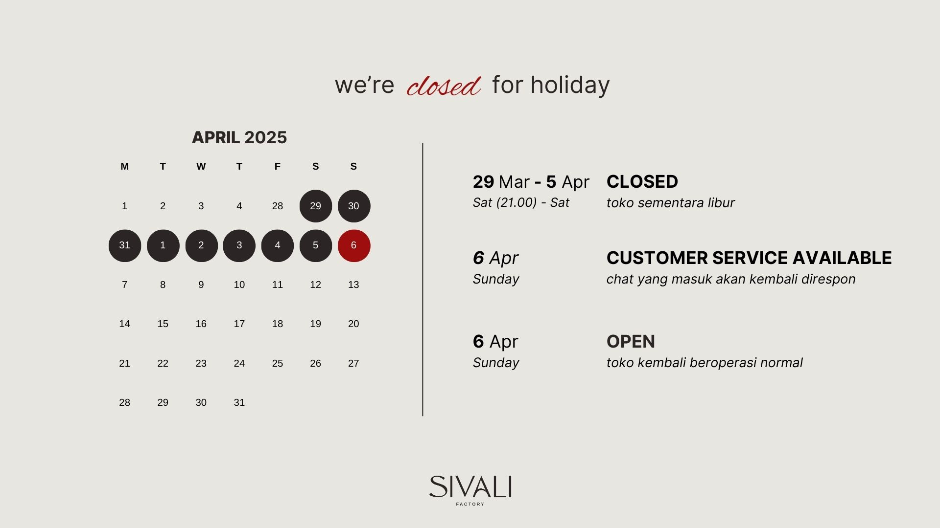 Produk Sivali Factory | Shopee Indonesia