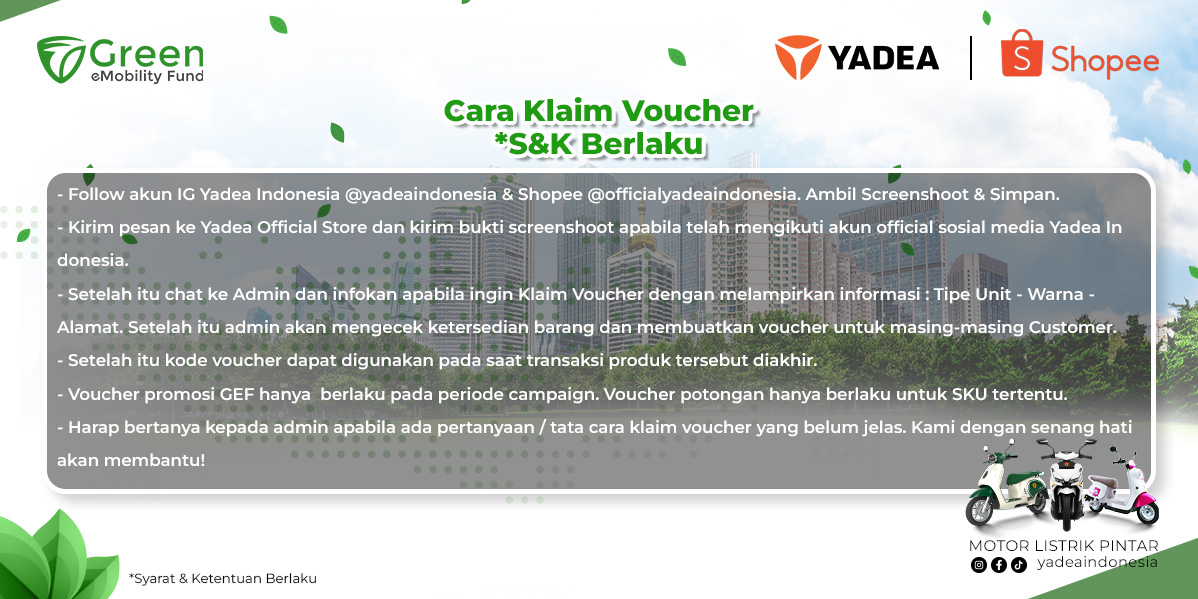 Toko Online Yadea Official Store | Shopee Indonesia