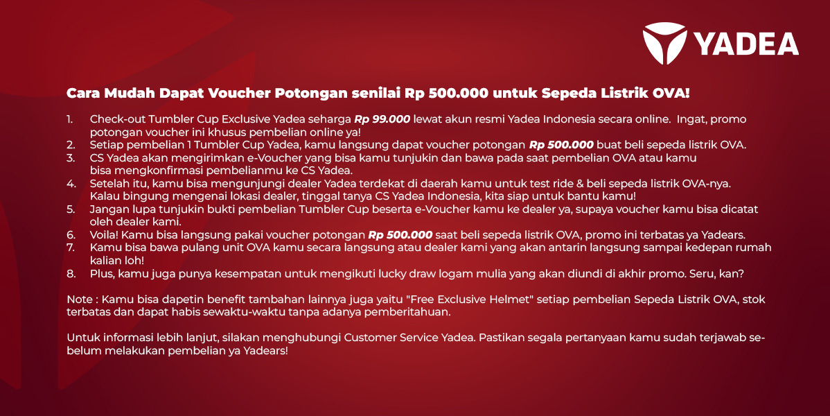 Toko Online Yadea Official Store | Shopee Indonesia