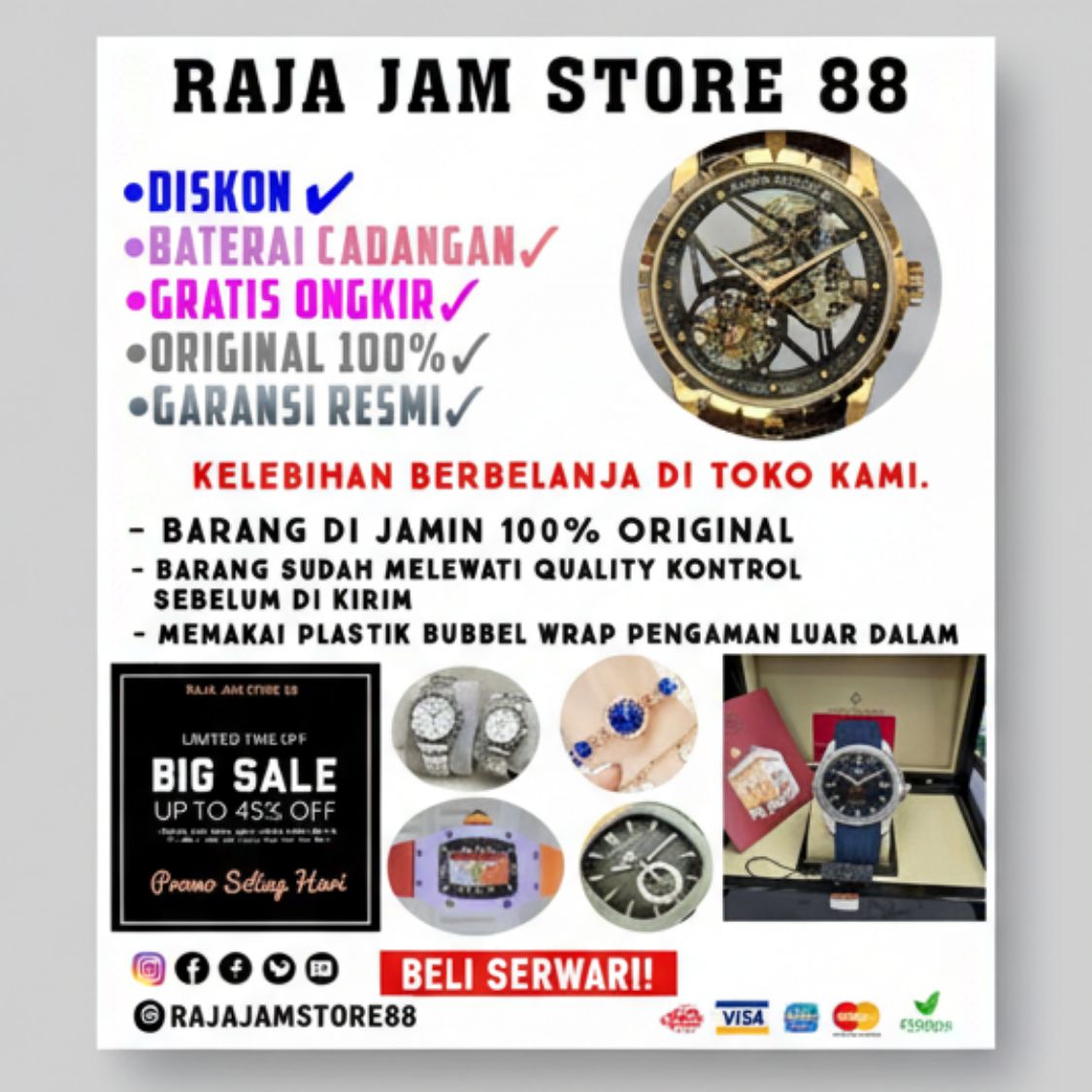 Produk 𝑹𝑨𝑱𝑨 𝑱𝑨𝑴 𝑺𝑻𝑶𝑹𝑬 88 | Shopee Indonesia