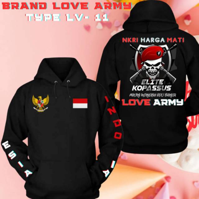 Produk DISTRO HOODIE LOVE ARMY | Shopee Indonesia